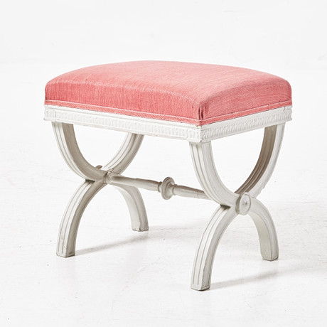 A late Gustavian taburette circa 1800, sarger with leaf rod. Furniture ...