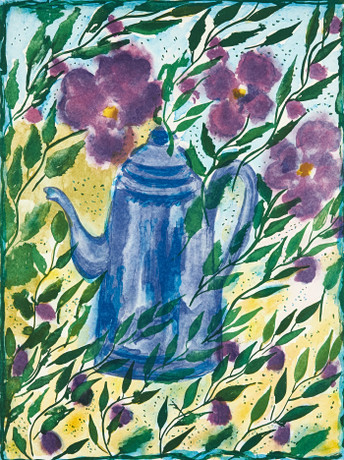 LENA LINDERHOLM. Still life with jug, signed Len Linderholm, lithograph ...