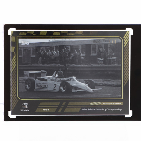 COLLECTOR'S CARD, Ayrton Senna, Wins British Formula 3 Championship ...