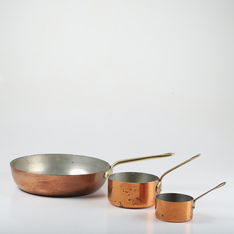 TRACTOR BOILERS, 3 pieces, copper/brass. Silver & Metals - Pewter ...