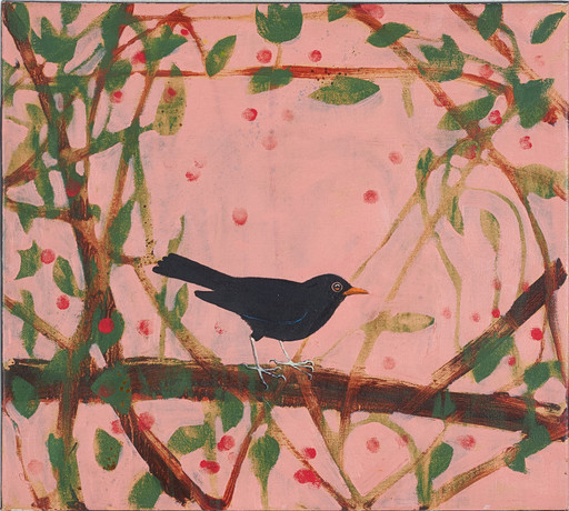 JOHAN PETTERSON. “Thrush på kvist (Kvällskvisten)”, oil on canvas ...