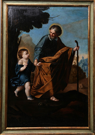 CASTILIAN SCHOOL, FIRST HALF 18TH CENTURY. Saint Joseph with the Child ...