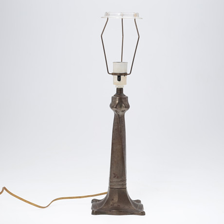 Sculptural table lamp made of bronze patinated zinc, Danish lamp ...