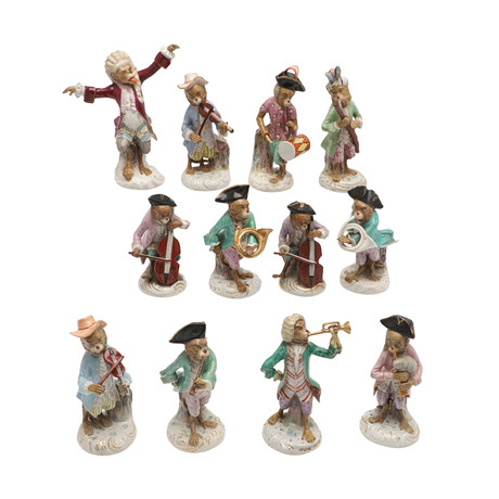 GERMAN PORCELAIN MONKEY BAND. Ceramics & Porcelain - European - Auctionet