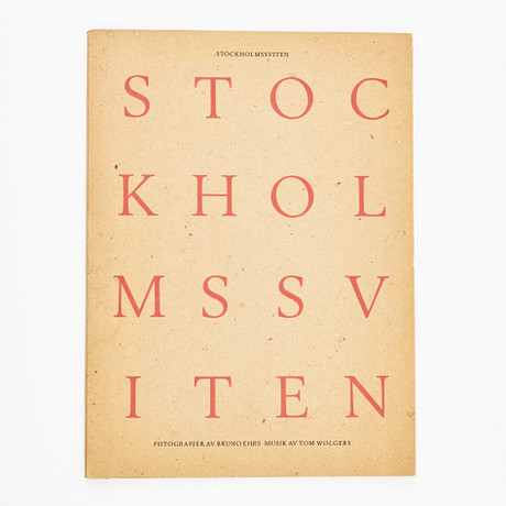 BRUNO EHRS OCH TOM WOLGERS. "Stockholmssviten". Konst - Fotografi ...