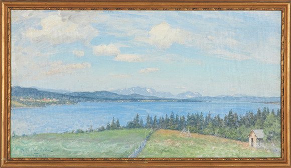 ALFRED BERGSTRÖM. oil on panel, signed and dated Laxbäcken 1930. Art ...