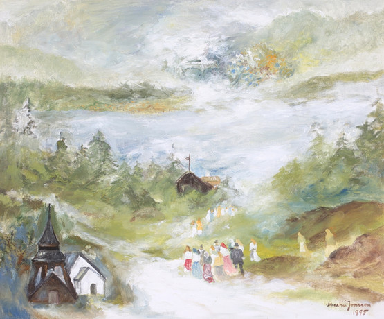 MARTIN JONSSON. “Frösö Blomster”, oil on panel, signed and dated 1995 ...