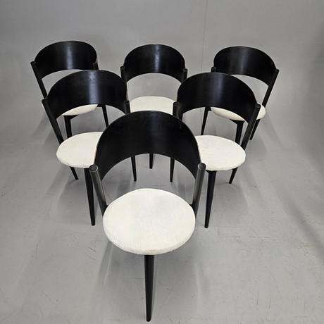 VINTAGE DESIGN 6 CHAIRS DESIGNED BY PETE SANS IN 1987. MANUFACTURED BY ...