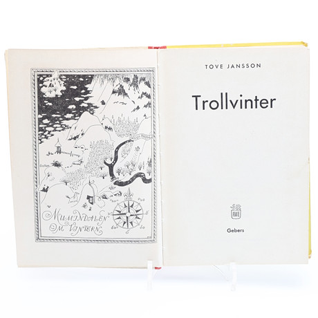 THE MOOMINTROLL WINTER IN THE FIRST EDITION IN 1957 WITH A DEDICATION ...