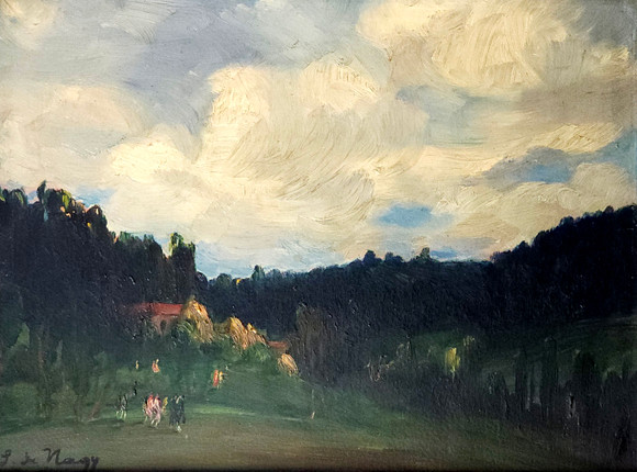 SEGISMUNDO DE NAGY (1872-1932). Landscape, 1924. Oil on board. Art ...