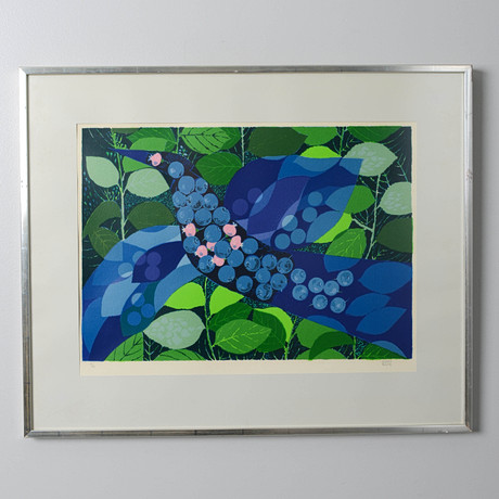 JERRY ROUPE. Lithograph in colours, “Blåbjörsn”, signed, numbered 9/40 ...