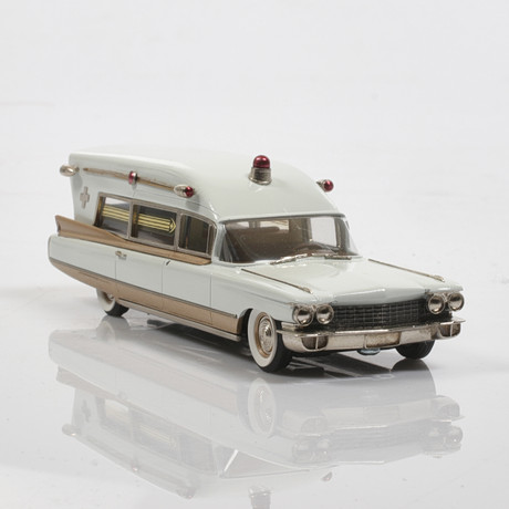 MODEL CAR, metal, Miller Meteor Cadillac Ambulance, 1960, Brooklin ...