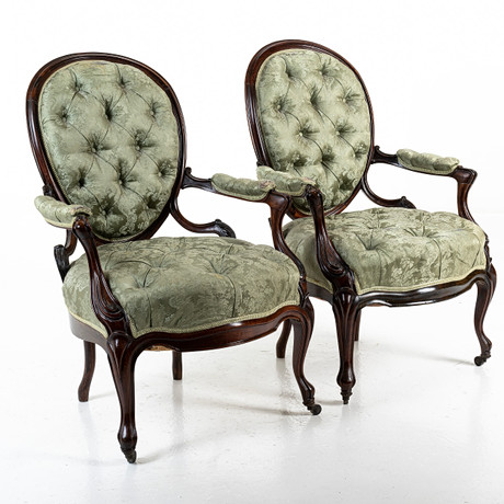 A pair of late 19th century neo-rococo armchairs. Furniture - Armchairs ...