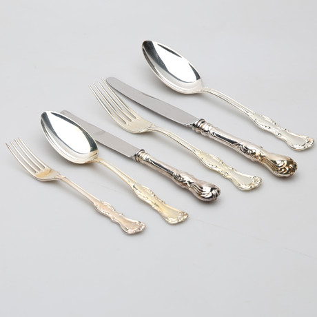 SILVERBESTICK, 48 delar, "Prins Albert", AB Gense, 1994/95. Silver ...
