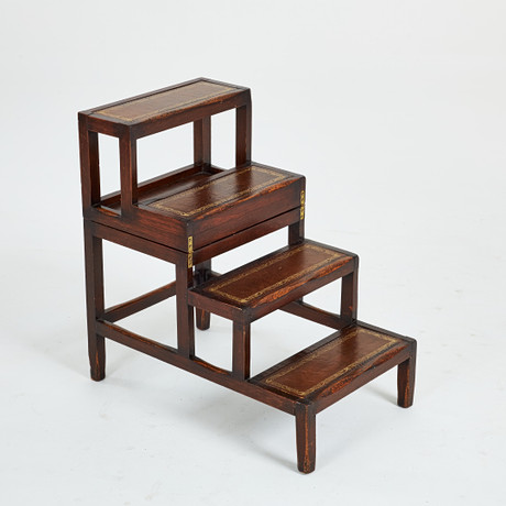 STAIR LADDER/TABLE, English style, dark stained wood. Furniture ...