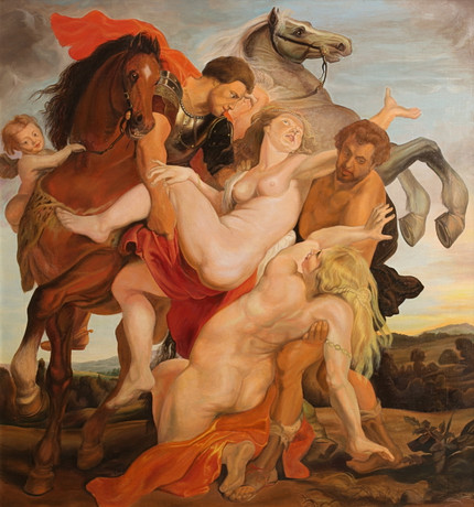 PETER PAUL RUBENS. Efter, kopia, "The Rape of the Daughters of ...