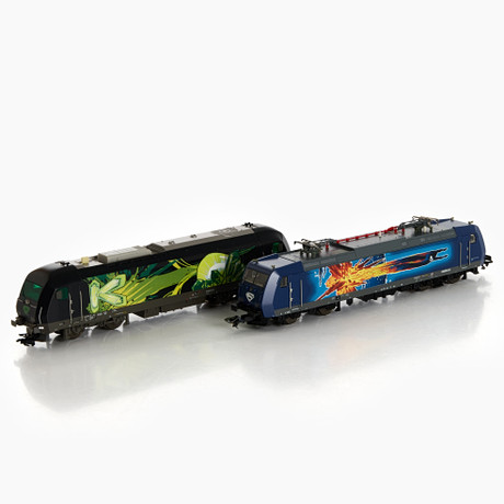 MARKLIN. Train set 36837, with electric locomotive “Superman” and ...