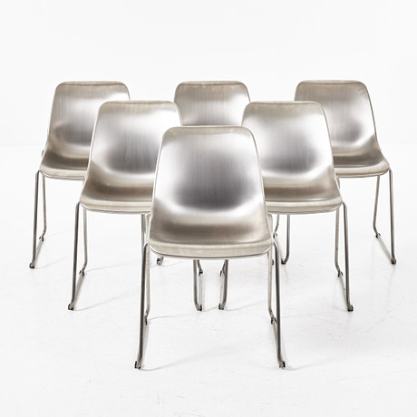 A set of 6 aluminium chairs, 2000's. Furniture - Armchairs & Chairs ...