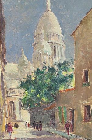 HANS BENDIX. Motiv från Paris, olja på duk, signerad. Konst - Måleri ...