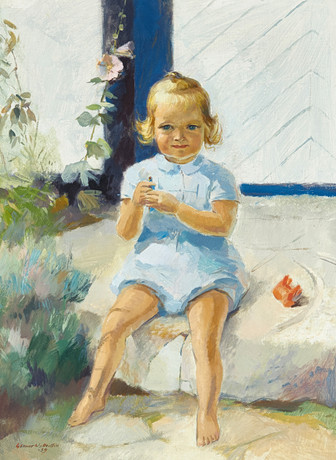 GUNNAR WALLENTIN (1905 in Brunnby parish - 1997 Mölle), Sitting boy ...