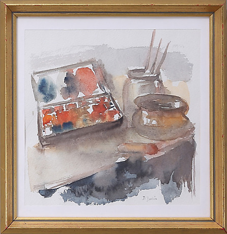 BERT ZEDRÉN. Still life, watercolor, signed. Art - Paintings - Auctionet