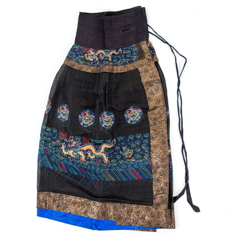 Embroidered summer chaofu skirt, China, late Qing dynasty, 19th century ...