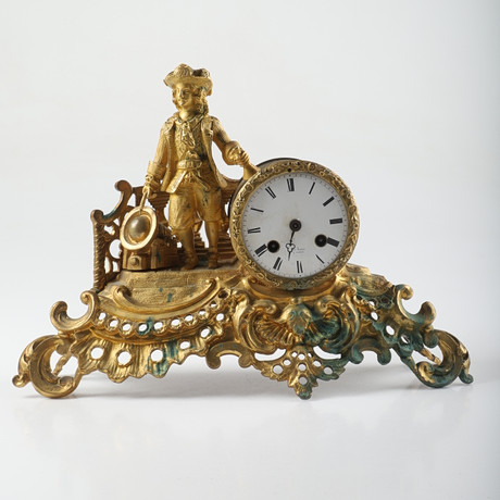 BORDSUR, mässing, Japy Freres/Hry Marc, Paris, 1800/1900-tal. Klockor ...