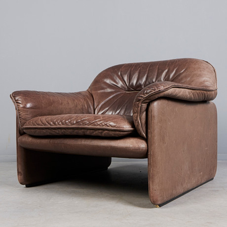 De Sede, armchair, model 'DS-61', leather, 1970s, Switzerland ...