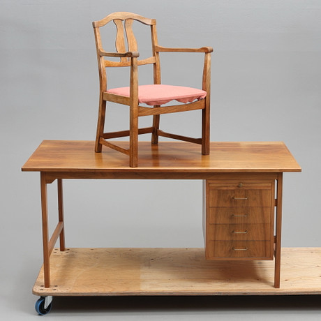 DESK WITH CHAIR. Teak, 1960s, Anders Jonsson, Umeå. Furniture - Tables ...