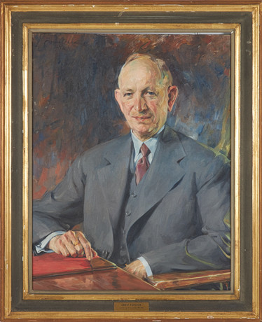 HELMER MASOLLE. Portrait depicting KF's cash manager, oil on canvas ...