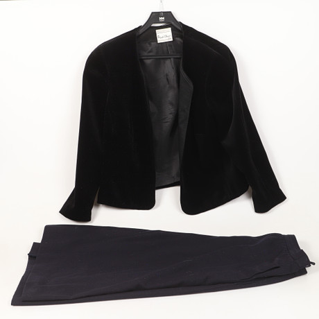 KJOL OCH JACKA, ull/sammet, bl. a Lodenfrey, Tyskland. Vintagekläder ...