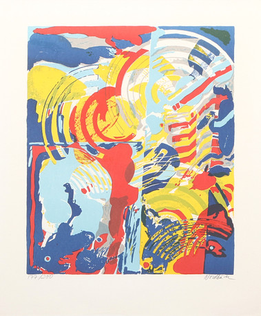 THOMAS NORDBÄCK. Lithograph in colours 177/200, signed. Composition ...