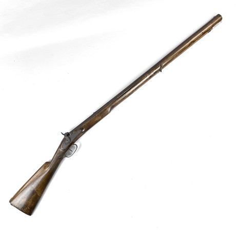 AN OCTAGONAL PIPE LODBÖSSA with impact lock, 19th century. Weapons ...