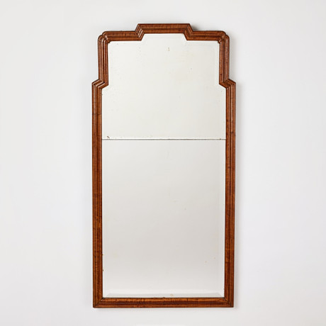AN 18TH-CENTURY LATE BAROQUE MIRROR, VENEERED WITH WALNUT, SILVER ...