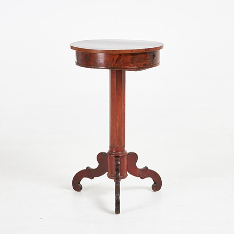 PILLAR TABLE, everything. sewing table, around the turn of the 18th ...