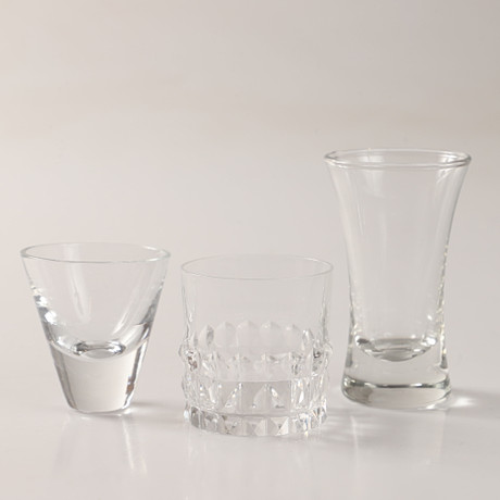 SNAPSGLAS, 15 delar, 3 olika modeller. Glas - Serviser - Auctionet