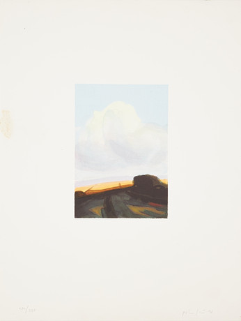 PETER FRIE. “Landscape”, lithograph in colour, numbered 200/290, signed ...