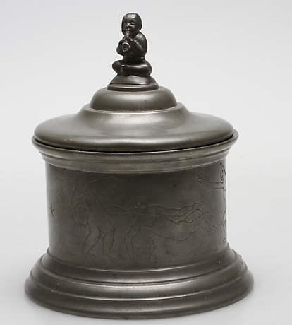 ASTRI BERGMAN-TAUBE. TOBACCO BURK, pewter, Astri Bergman-Taube, Herman ...