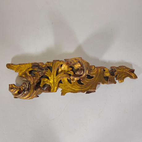 FRAGMENTO DE RETABLO ROCOCÓ SIGLO XVIII EN MADERA TALLADA Y DORADA AL ...