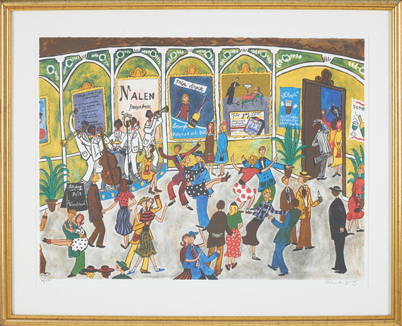 MARIKA LANG. “Nalen”, from the folder “Flärd”, lithograph in colours ...