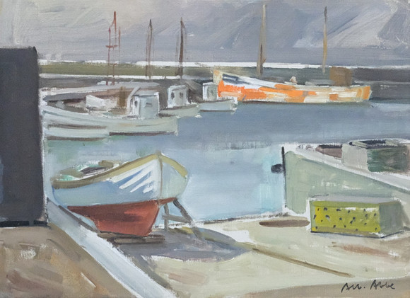 ALBERT ABBE. OIL ON CANVAS. “THE EELABODERN”. Art - Paintings - Auctionet