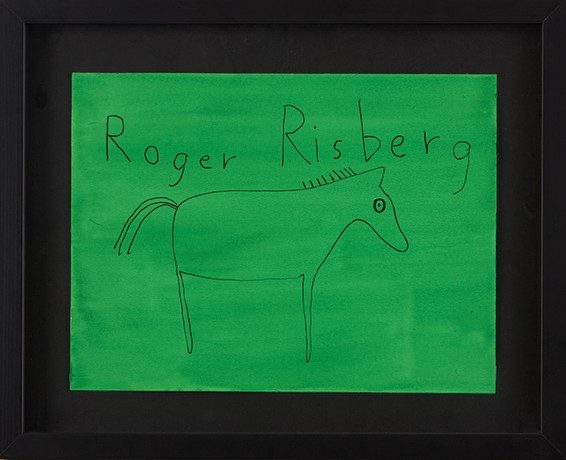 ROGER RISBERG (1956-2011). Häst, gouache och tusch på papper, signerad ...