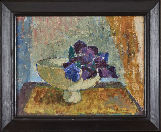 MAY ÖSTBERG (1907- 1966). Still life with pansies. Art - Paintings ...
