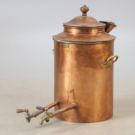LIQUID CONTAINER, COPPER, A. E. Ahlbin, Malmö, 1934. Silver & Metals ...