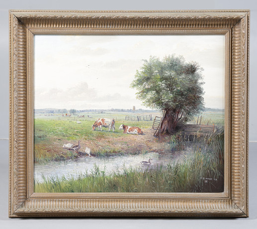 JOHN G. MACE (B. 1937). 'LAZY SUMMER DAYS' OIL ON BOARD. Art ...