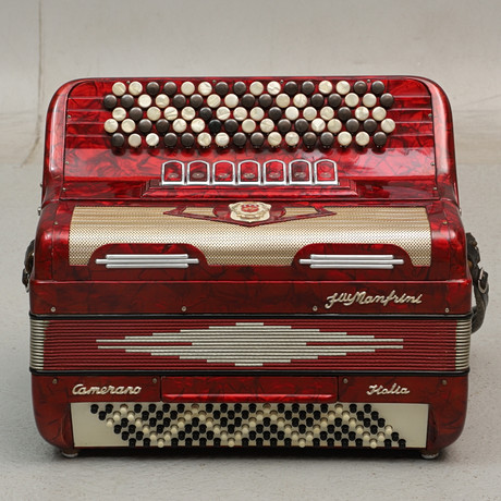A button accordion, Flli Manfrini Camerano, 3-string, Italy ...