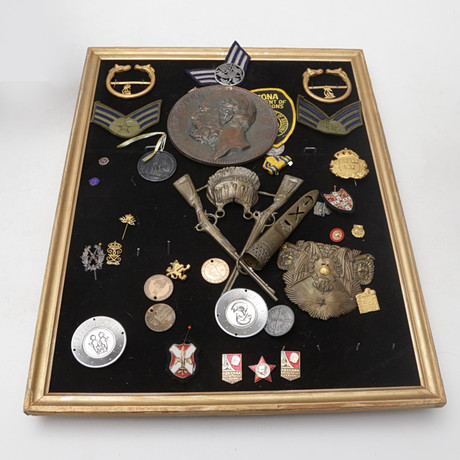 BADGE BOARD, with badges. Coins, Medals & Stamps - Orders & Medals ...