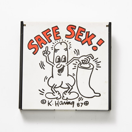 KEITH HARING. “Safe Sex!“, Condom Carrying Case, POP Shop NYC, Plastic ...