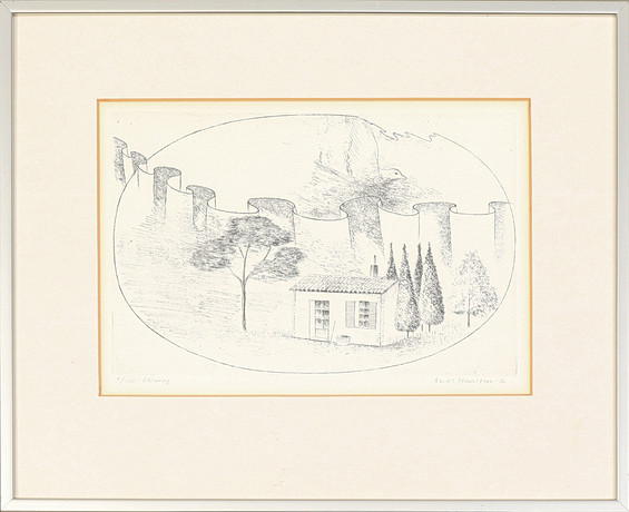 BERTIL MAURITZON. Etching, signed, numbered 4/100 and dated -86. Art ...