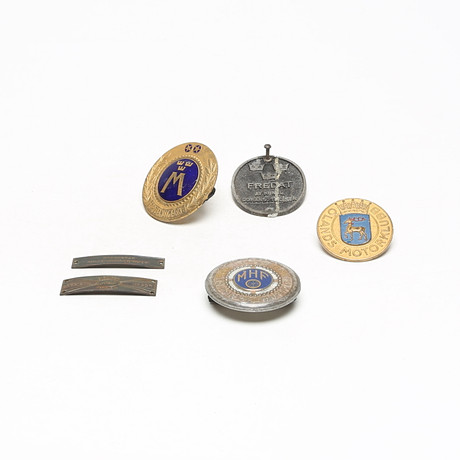 BADGES, 6 parts, including vehicle marks. Coins, Medals & Stamps ...